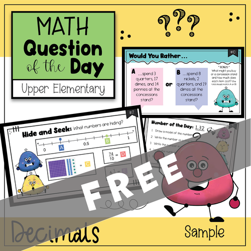 Math Question of the Day 4th/5th Grade Gifted/Talented FREEBIE | MB ...