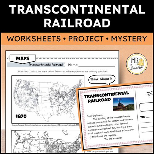 Transcontinental Railroad United States Westward Expansion Grade 4 ...