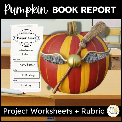 Pumpkin Book Report Project with Editable Introduction Note Google ...