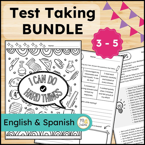 Test Taking Strategies Activities, Editable PPT Tips, and Early ...