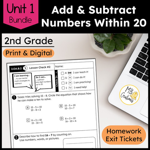 Addition, Subtraction, and Data Graphs - iReady Math 2nd Grade Unit 1 ...