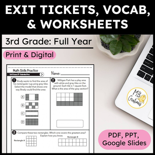 3rd Grade iReady Math YEARLONG BUNDLE - Place Value, Multiplication ...