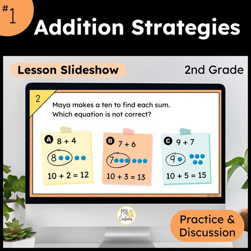 2nd Grade Addition Strategies PowerPoint and Google Slides Lesson 1 ...
