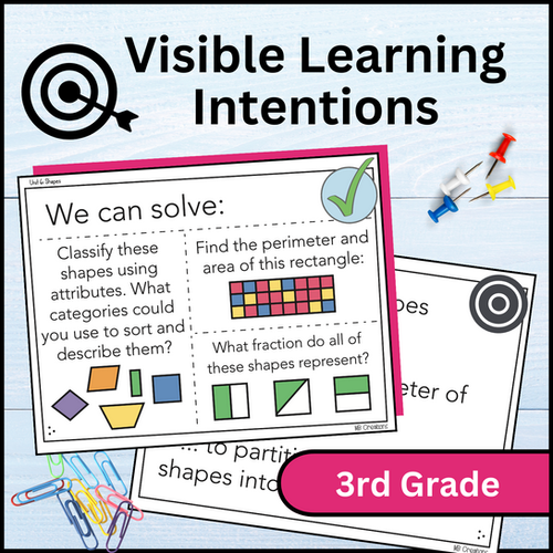 3rd Grade Visible Learning Intentions and Math Targets - Free Focus ...