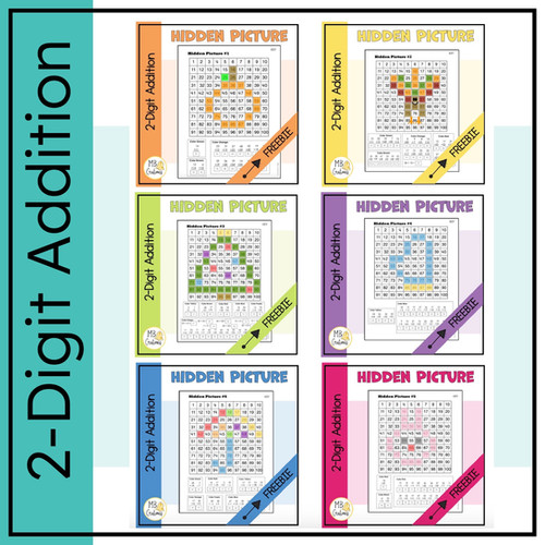 Two-Digit Addition Hidden Picture FREEBIES - Seasonal Pack for 2nd ...