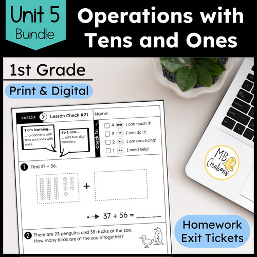 Adding Tens and Ones (Two-Digit Numbers) - iReady Math - 1st Grade Unit ...