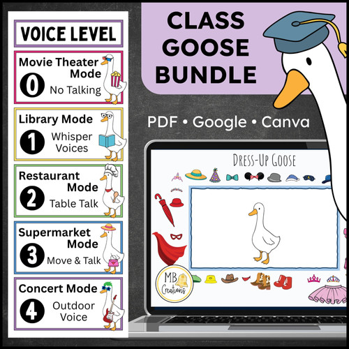 Silly Goose Classroom Management System Porch Goose Class Pet Print and ...
