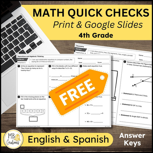 Free 4th-Grade Math Skills Assessments: Common Core Standards-Based ...