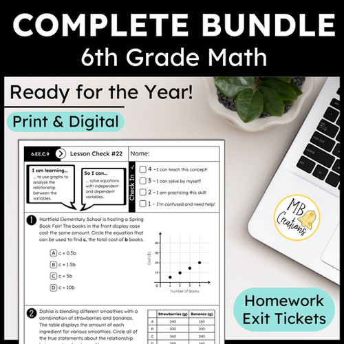 iReady Math 6th Grade Expressions, Fractions, Ratios | MB Creations