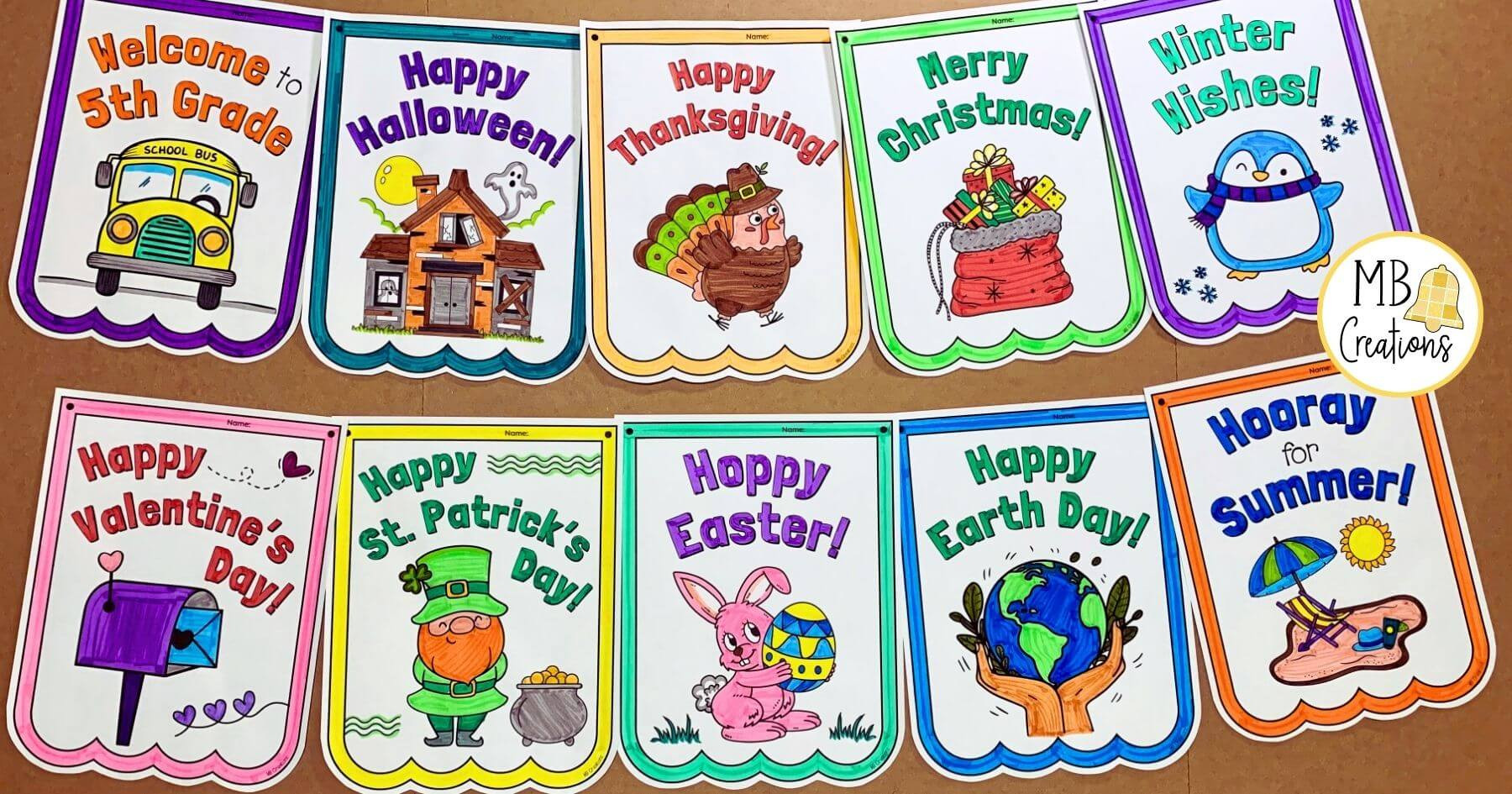 Holiday Math Banners | MB Creations Educational Resources