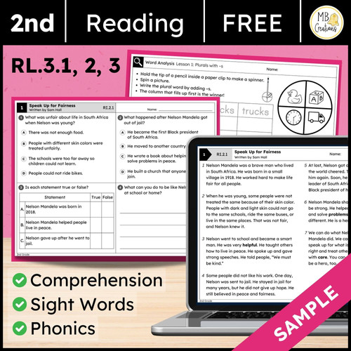 2nd Grade Magnetic Reading FREE Worksheets & Slides Phonics ...