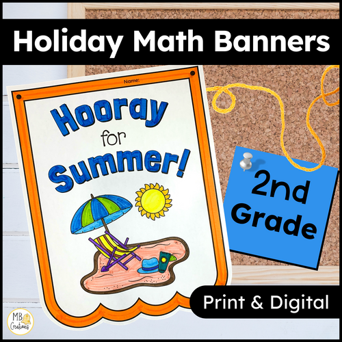 End of the Year Activities - Summer Math Banner - 2nd Grade Review ...