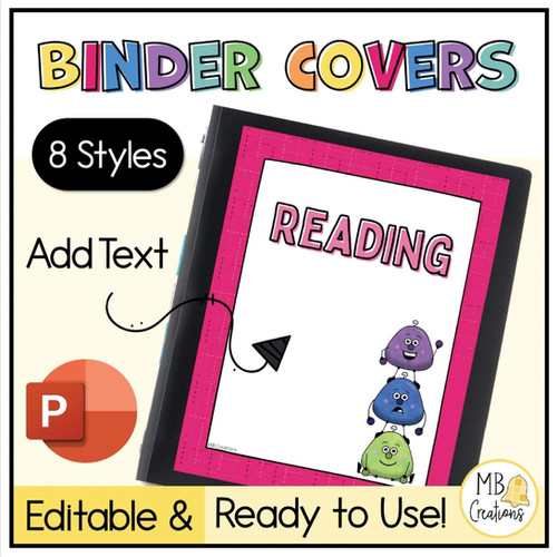 Student Binder Cover Editable Text on PowerPoint Free Designs for All ...