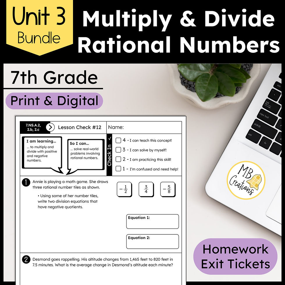 7th Grade Multiply and Divide Rational Numbers Worksheets - iReady Math ...