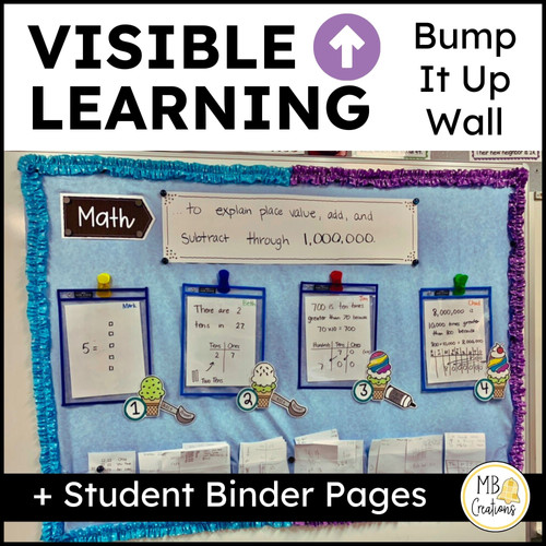 Visible Learning Board | Editable Learning Target Binder Pages | Bump ...