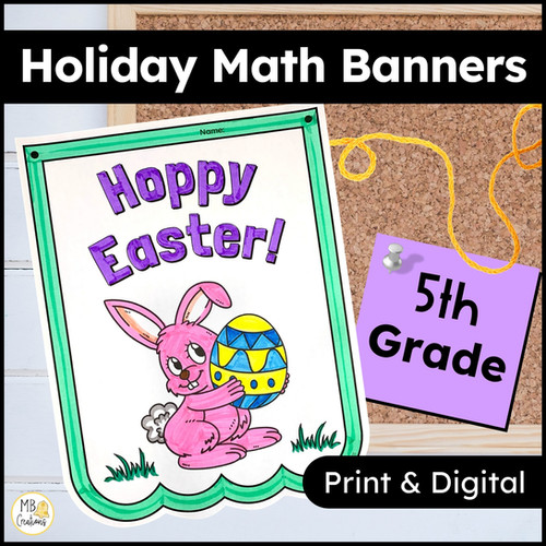 Easter & Spring Activities - 5th Grade Review Worksheets - Holiday Math ...