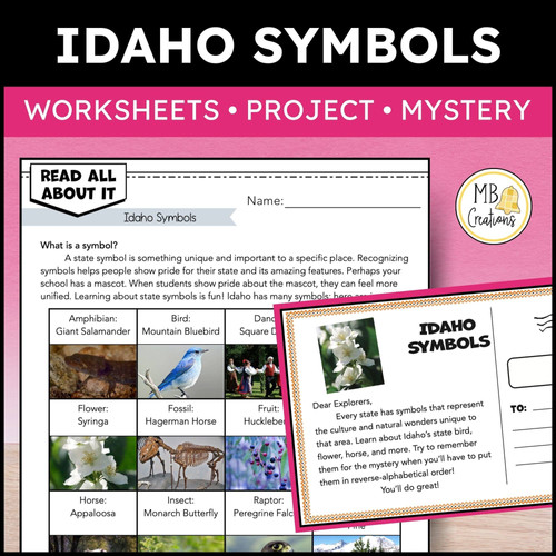 Idaho's State Symbols 4th Grade Social Studies History Lesson, Project ...