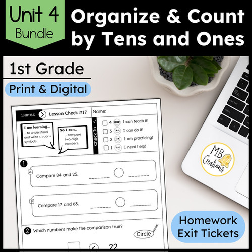 Count and Compare Tens and Ones - iReady Math Practice - 1st Grade Unit ...