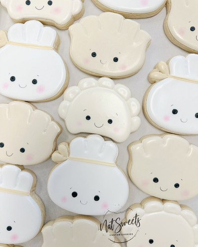 Happy Dumplings -2 Dozen | natsweets-cookies
