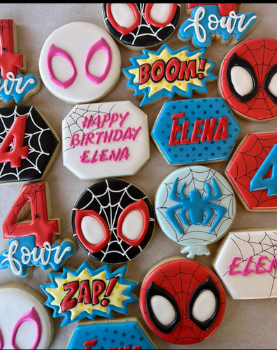 Spidey and friends-2 Dozen | natsweets-cookies