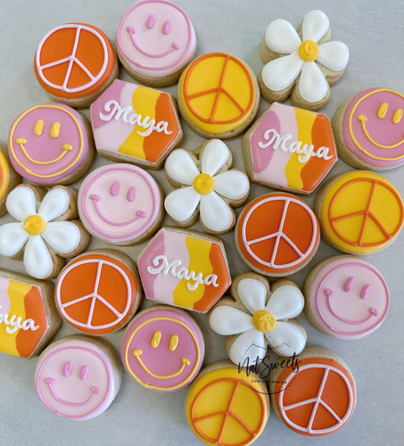 Groovy Minis -4 Dozen | natsweets-cookies