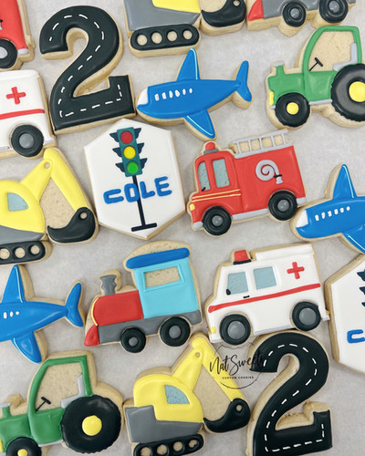 Transportation - 2 Dozen | natsweets-cookies