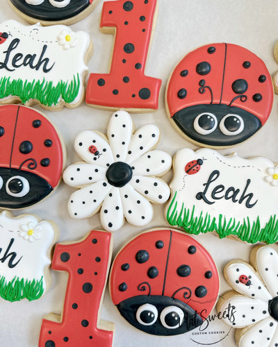 Lady Bug Birthday - 2 Dozen | natsweets-cookies