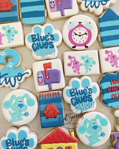 Blues Clues - 2 Dozen | natsweets-cookies