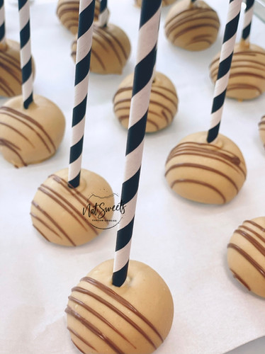 Peanut butter & Chocolate Cake Pops - 1 dozen | natsweets-cookies