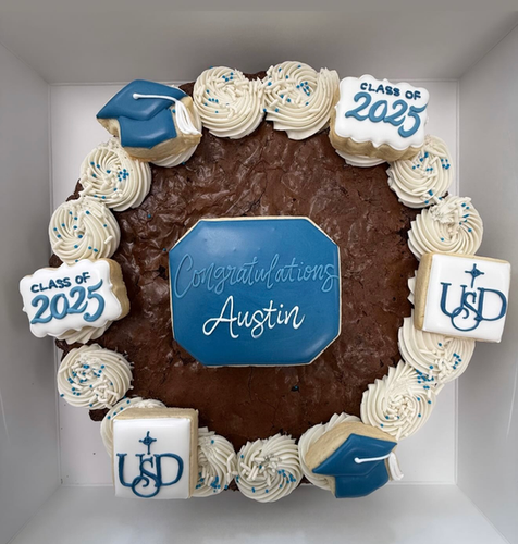 Graduation Brownie Cake 2025 | natsweets-cookies
