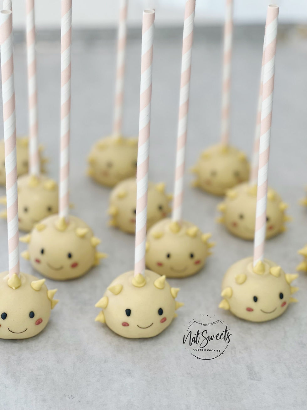 Sunshine Cake Pops - 1 dozen | natsweets-cookies