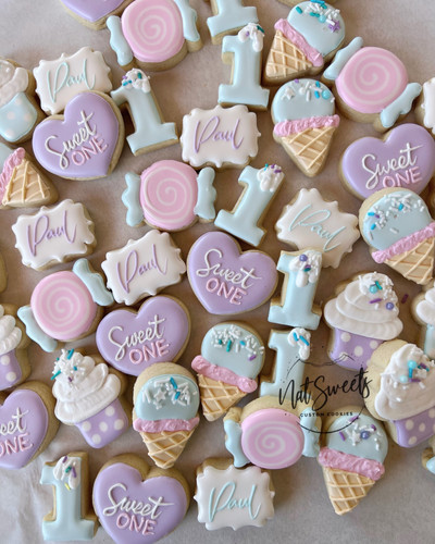 Mini Sweet One- 4 Dozen | natsweets-cookies