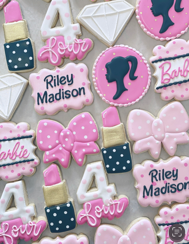 Pink Girly Cookies - 2 dz | natsweets-cookies
