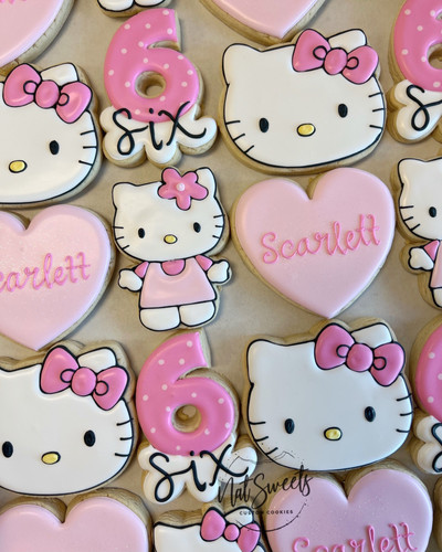Hello Kitty - 2 Dozen | natsweets-cookies