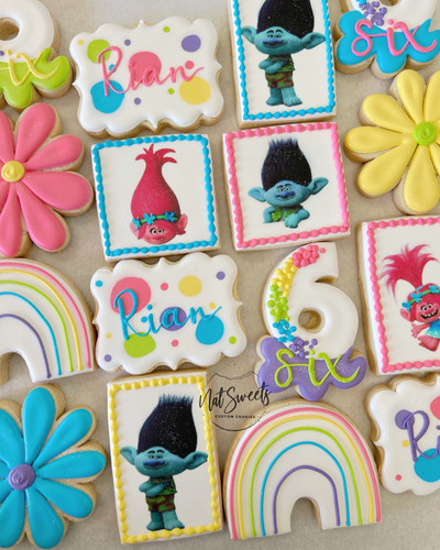 Trolls -2 Dozen | natsweets-cookies