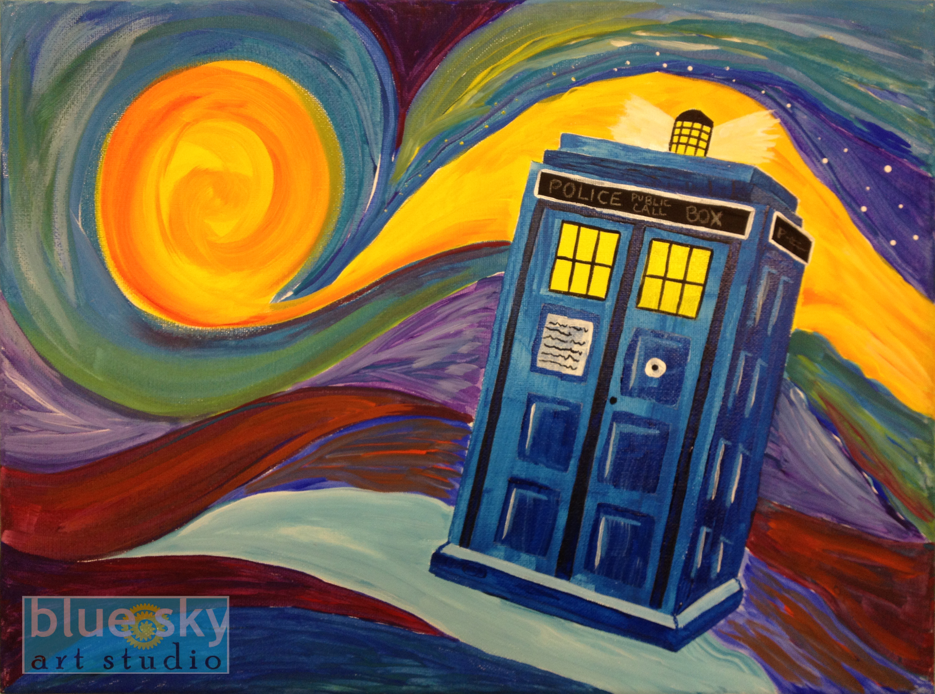 kids art class lessons paint party birthday party Blue Sky Art Studio