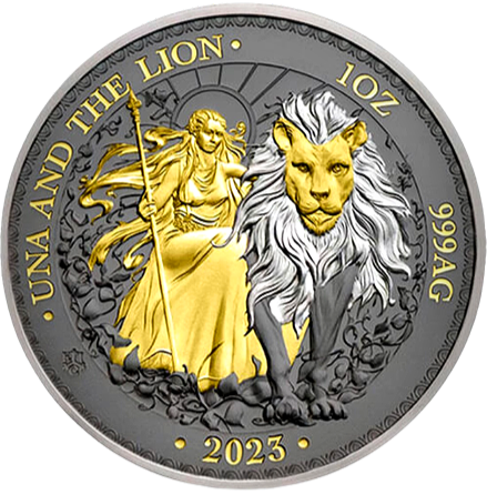 UNA AND THE LION HIS MAJESTY 1 Oz Silver Coin 1 Pound Saint Helena 2023 ...