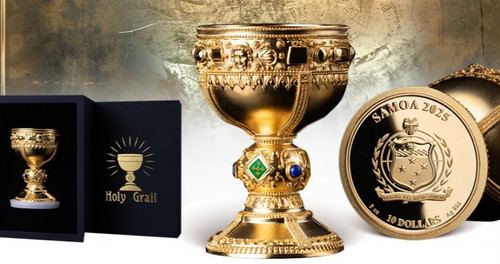 THE HOLY GRAIL 3D 5 Oz Silver Coin $10 Samoa 2025 | Gold & Silver Canada