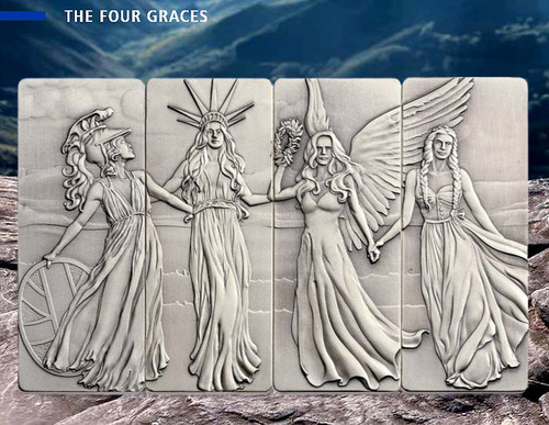 THE FOUR GRACES Set 4 X 1oz .999 Silver Bar 2024 | Gold & Silver Canada