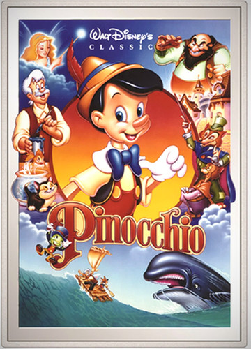 Disney Pinocchio Collectible Poster 5oz .999 Silver Coin $10 Niue 2024 ...