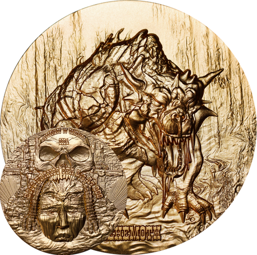 Behemoth & Gate of Hell 2oz .999 Silver Gold Glided Cameroon 2024 ...