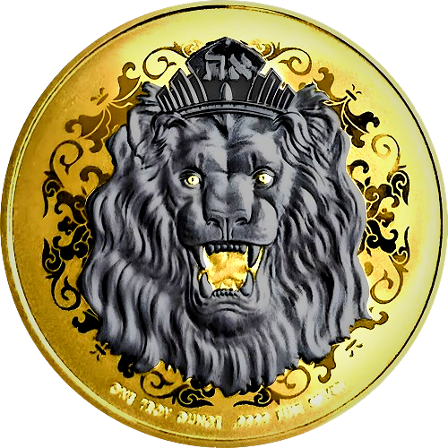 ROARING LION Gilded Background 1 Oz Silver Coin 2$ Niue 2023 | Gold ...