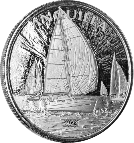 2023 Anguilla Regatta Sailing Ship Prooflike 1 oz .999 Silver Coin ...
