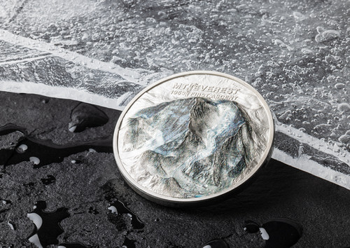 MOUNT EVEREST First Ascent 2 Oz Silver Coin 10$ Cook Islands 2023 ...