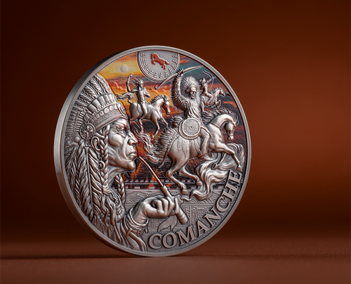 COMANCHE Special Edition Tribal Spirit 2 Oz Silver Coin 2000F Cameroon ...