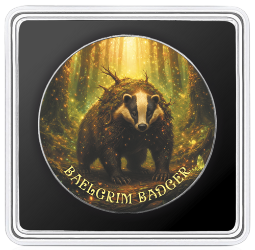 Baelgrim Badger: Forest Totems III Series 1oz .999 Silver Coin 1$ USA ...