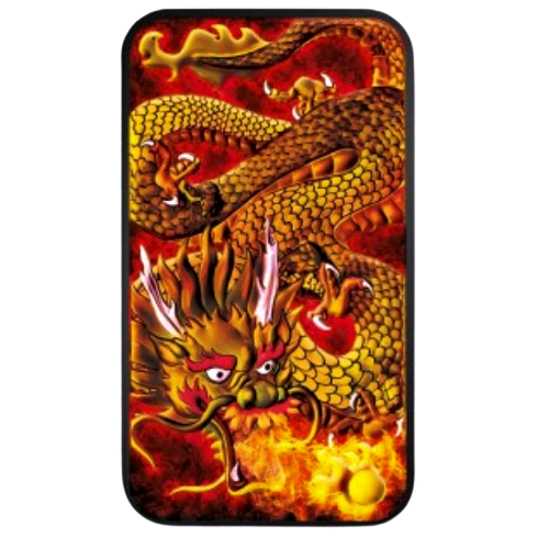 2022 1oz Australia Fine Silver Burning Rectangle Dragon Colorized Coin ...