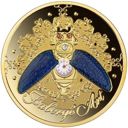 BEETLE WATCH Art of Faberge 1 oz w/ Silver Resin Fill & Swarovski ...