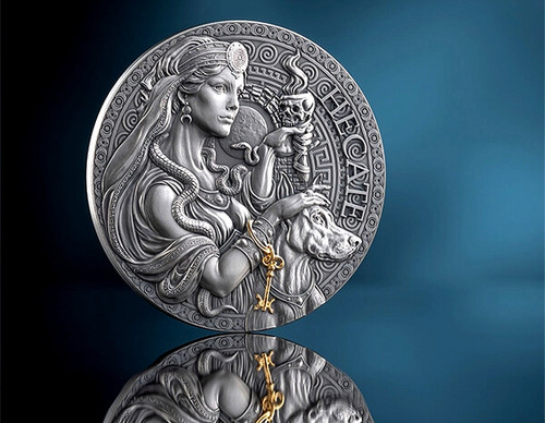 Hecate The Great Greek Mythology 2 oz Antique finish Silver Coin ...
