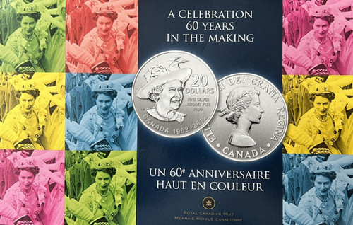 2012 Canada Queen Elizabeth 60th Anniversary Pure Silver $20 Coin Mint ...